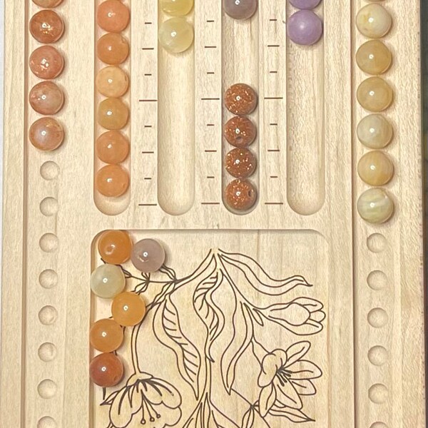 Solid Wood Moon Phase Mala Design Board - Counts 108 Beads for You! - Etsy