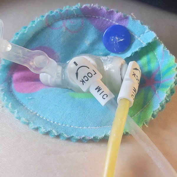 G-tube Pads, Mic-key Button Feeding Tube Pads, AMT Button Cover: Lime ...