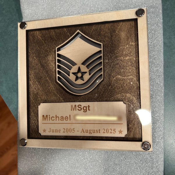 Air Force Promotion Gift Plaque, Personalized USAF Promotion Gift for ...