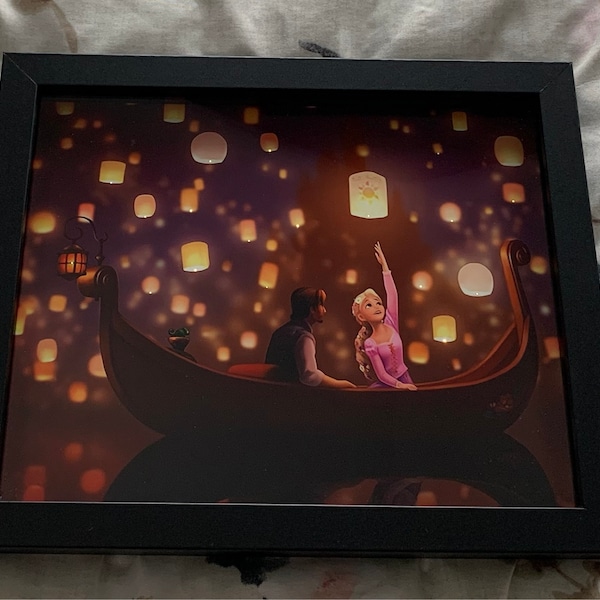 Disney's Tangled Shadowbox With LED String Lights - Etsy