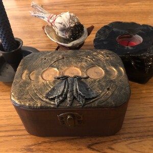 Dragon Wooden Box Personalized Moon Sun Decor Treasure Dragons Unique ...