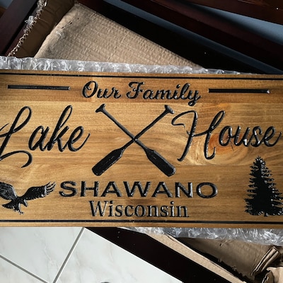 Custom Cottage Sign Wood Cottage Sign Anniversary Gift Welcome to Our ...