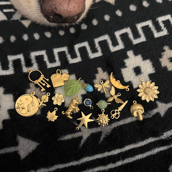 DIY Charm Necklace Kit - Customizable Charm Necklace - Custom Vintage ...