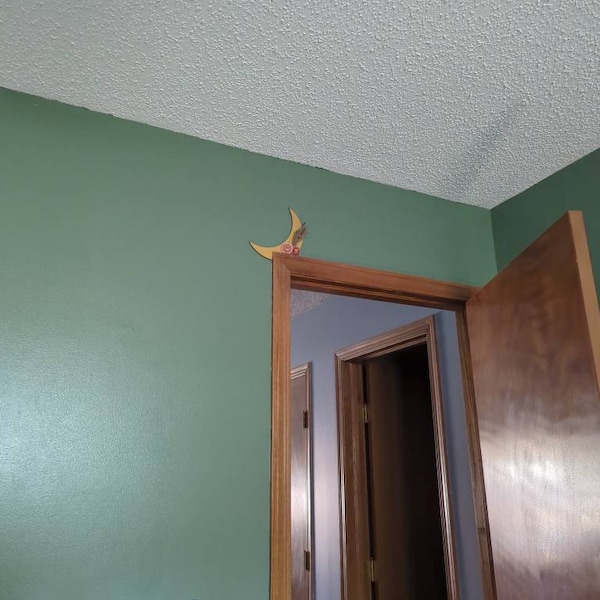 Mini Botanical Crescent Moon Peace and Protection Wreath Wildcrafted ...