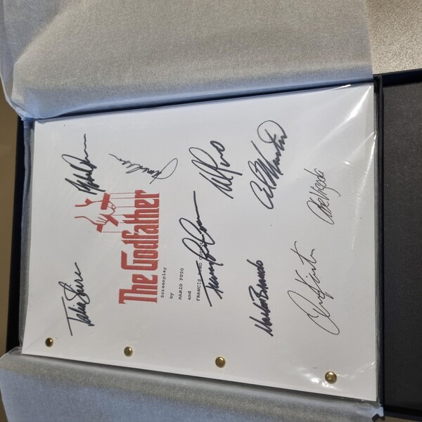 The Godfather Film Movie Script Screenplay With Signatures Autographs ...