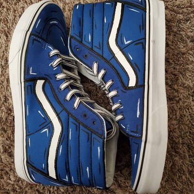 Classic Old Skool Cartoon Vans - Etsy