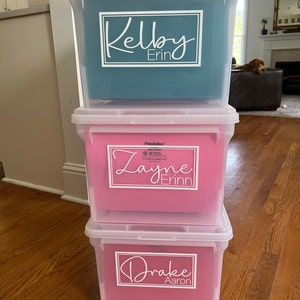 Personalized Photo Storage Bin Baby Photo Box Organizer - Etsy