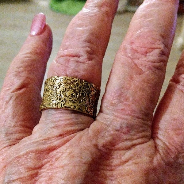 Gold MF DOOM Ring, Doom Mask Ring, Brass Ring, Boho Ring, Handmade Ring ...