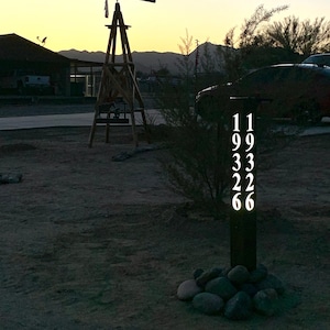 43 Tall Custom Steel Address Sign, Solar Powered LED Lighted. - Etsy