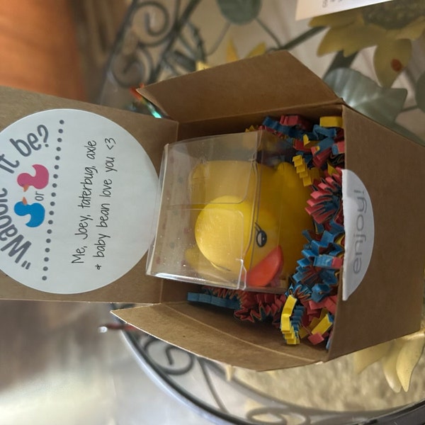 Waddle It Be? Rubber Duck Gender Reveal Fizz by Mail | Pregnancy ...
