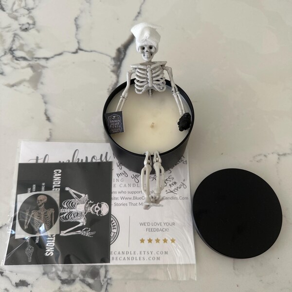 Skeleton Candle Bath | Halloween Candles | Halloween Decor | Soy Candle ...