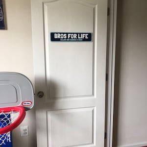 Bros for Life Sign, Custom Boy Brothers Name Bedroom Sign, Personalized ...