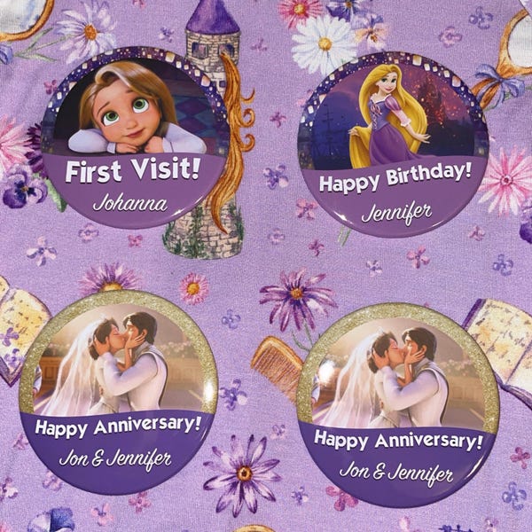 Disney Inspired Celebrations Buttons, Custom Birthday Buttons, Custom ...