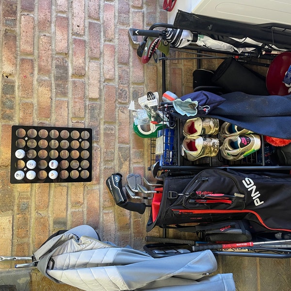 Golf Ball Display - Wall Mounted - Signed - Hole in 1 - Black Acrylic ...