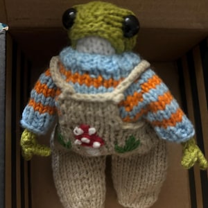 Cute Green Frog With Sweater,froggie Frog Crochet,amigurumi Frog ...