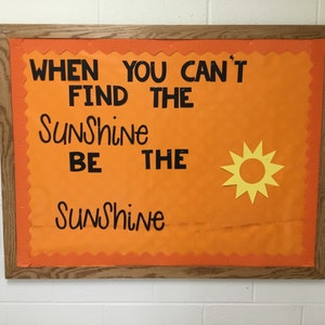 Be the Sunshine Bulletin Board Cutout Decor - Etsy