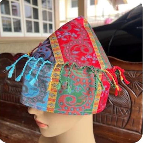 Omani Kufi Koofi Hat Topi Embroidery Handmade Cap Islamic Muslim Size ...