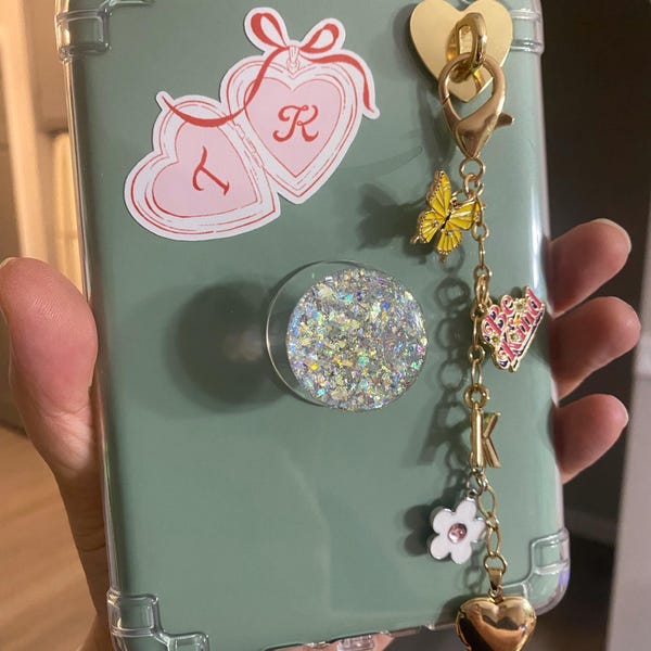 Custom Initials Heart Locket Sticker, Couples Gift, Anniversary, Hand ...