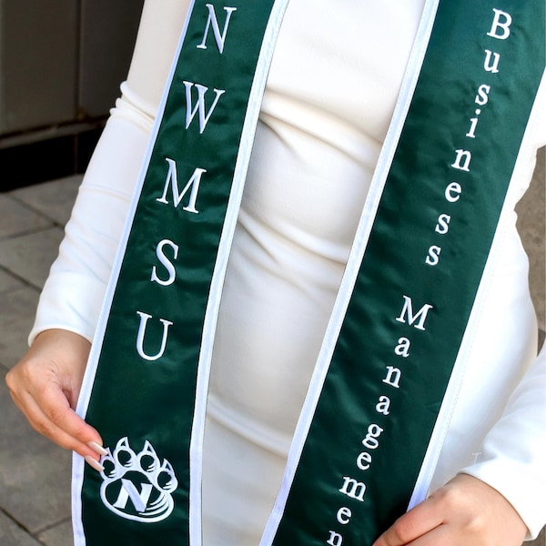 Custom Embroidery Graduation Stole: Personalized Sash - Etsy