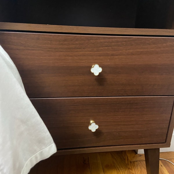 Four Leaf Clover Brass Crystal Knobs Luxury Drawer Pulls Custom ...