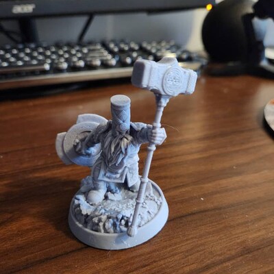 Dwarf Fighter Cleric of Tempus dungeons and Dragons 28mm,32mm,54mm ...