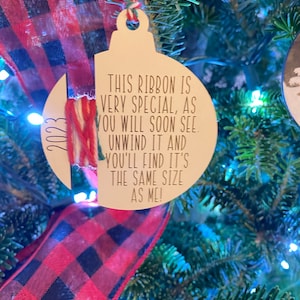 READY TO SHIP Height Ribbon Christmas Ornament Keepsake Height Ornament ...