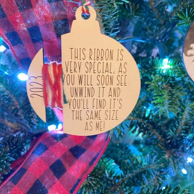 READY TO SHIP Height Ribbon Christmas Ornament Keepsake Height Ornament ...