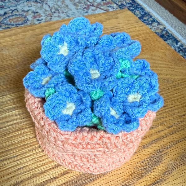 PDF PATTERN ONLY Mini Crochet Forget-me-not Bouquet Coaster Pattern ...