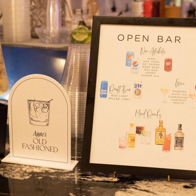 Signature Drink Bar Menu Sign Signature Cocktails Personalized Drinks ...