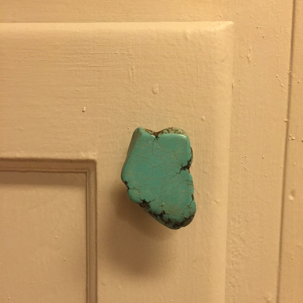 Large Turquoise Cabinet Pulls Knobs - Southwest Style Bohemian Design - Etsy