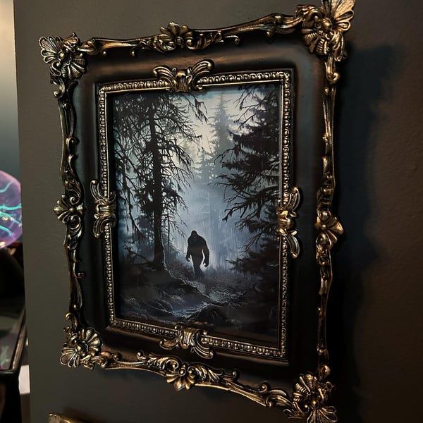 Monster Art Poster, Vintage Wall Art, Dark Academia Gothic Wall Decor, Victorian Painting Style ...