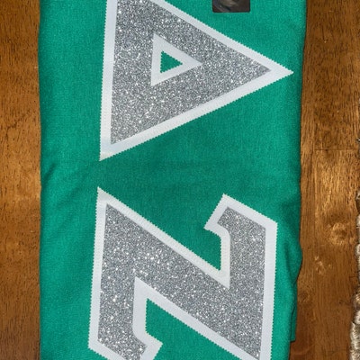 Zeta Tau Alpha Shirt Turquoise Flowers on Turquoise Glitter - Etsy