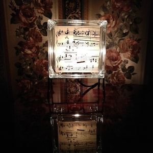 Dog Pawprint Lamp Upcycled Glass Block Dog Lover Night Light | Etsy