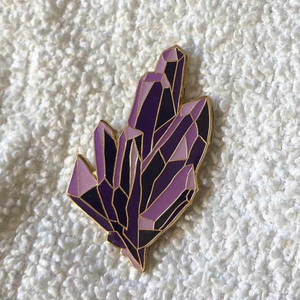 Amethyst Enamel Pin - Crystal Enamel Pin - Etsy