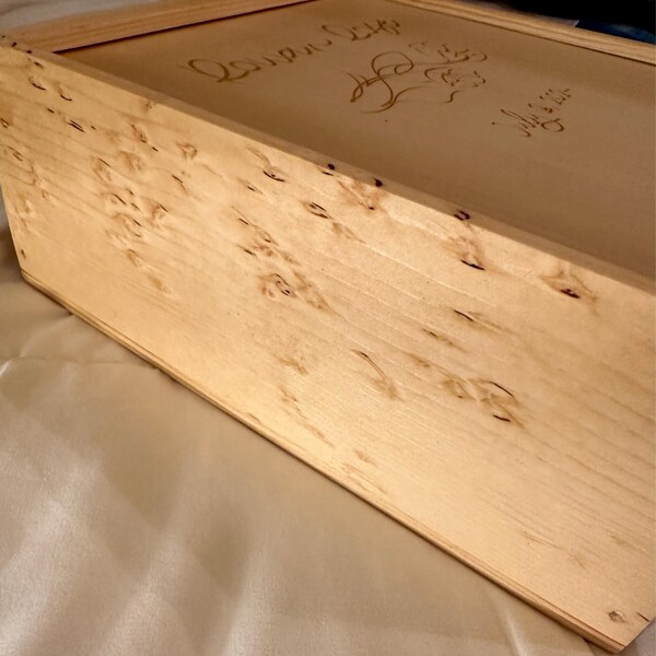 Wood Personalized Keepsake Box, Custom Newborn Baby Gift Box, Engraved ...