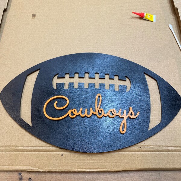 Custom Script Unfinished Wood Sign Laser Cut Letters Hanging Wall Decor ...