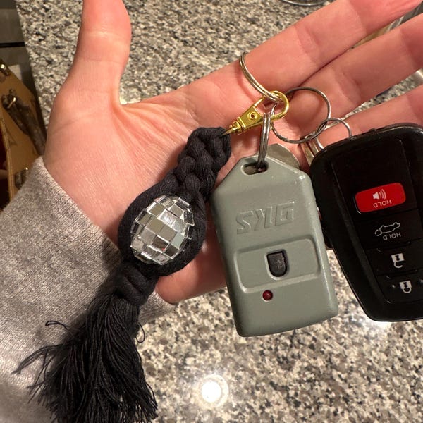 Macrame Disco Ball Keychain - Etsy