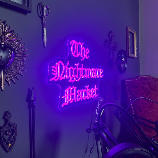 Custom Gothic Name Neon Sign,old English Name Neon Sign, Custom Name ...