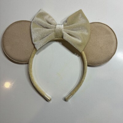 Mickey Ears, Beige Mickey Ears, Velvet Mouse Ears, Minnie Ears, Mouse ...
