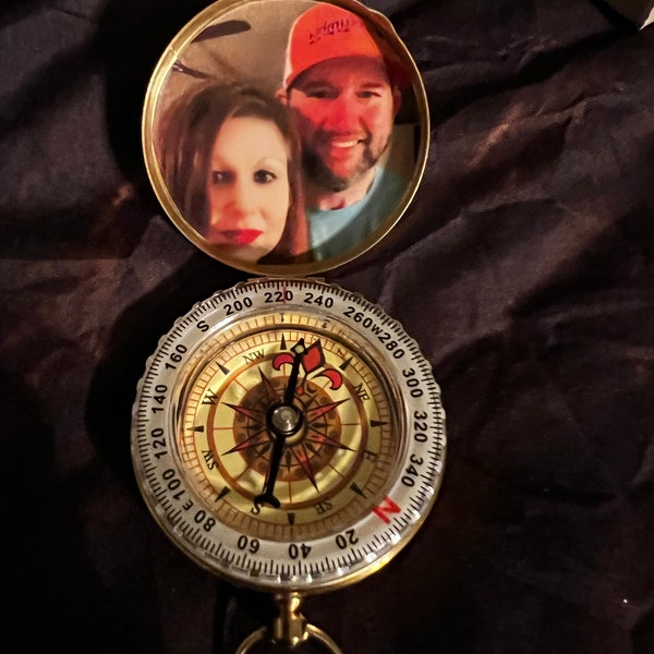 Engraved Photo Compass, Personalized Wedding Gift - Etsy