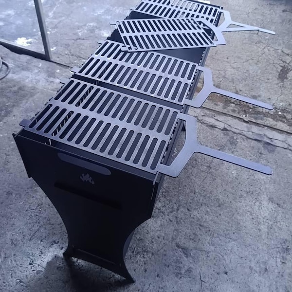 DXF Files for Collapsible Portable Grill & Fire Pit - Plasma, Waterjet ...