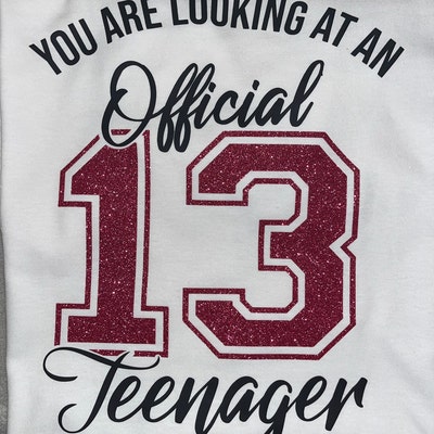 13 Official Teenager Svg, 13th Birthday Svg, Birthday Girl Svg, 13th ...