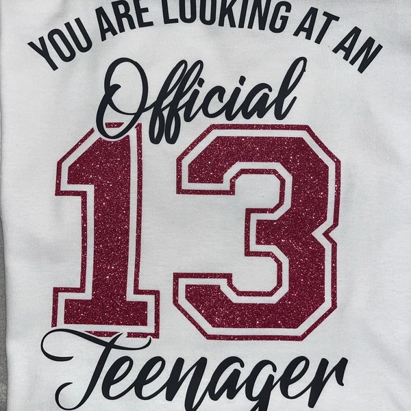 13 Official Teenager Svg, 13th Birthday Svg, Birthday Girl Svg, 13th ...