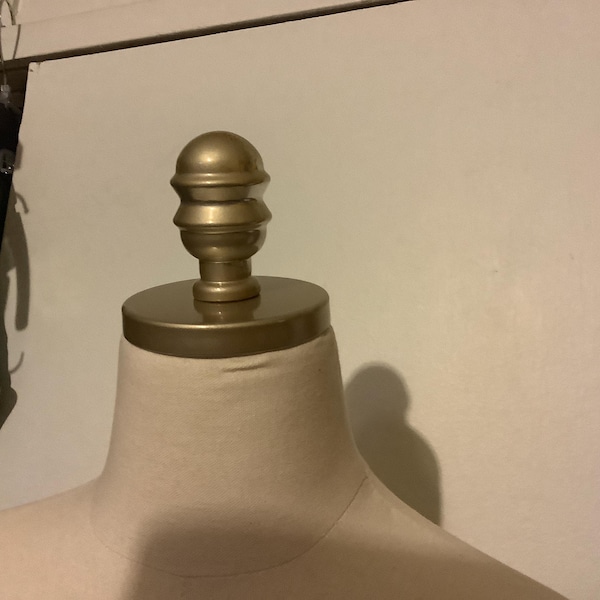 Female Display Dress Form in Natural Canvas on Heavy Duty Metal Rolling ...