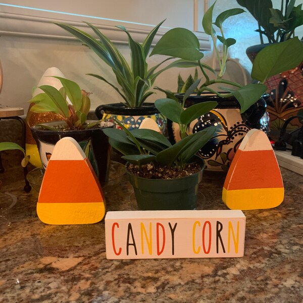 Wooden Candy Corn, Tiered Tray Decor, Bowl Fillers, Fall Decor ...