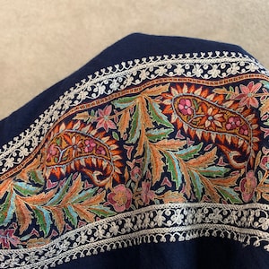 Zari Embroidery with Thread Outline Kashmiri Suit Indian | Etsy