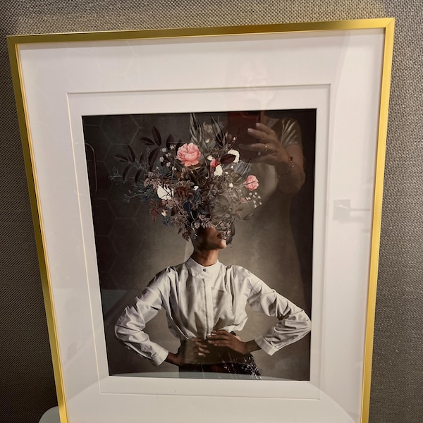 Bloom - [flower Head Collage Art, Surreal Floral Portrait, Retro ...