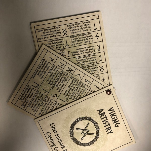 Rune Stone Casting Guide, Elder Futhark Pocket Casting Guide, Rune Book ...