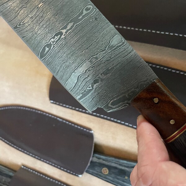 Custom Hand Made Damascus Steel Straight Folding Razor With Shaving ...