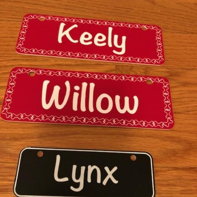 Dog Name Plate Crate Pet Tag Doghouse Sign Kennel Pet Name Pet ID ...